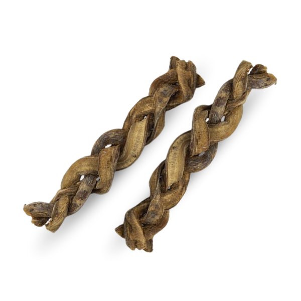 Buffalo 6" Braided Pizzle - natural dog treats from Sniffers Pet Care